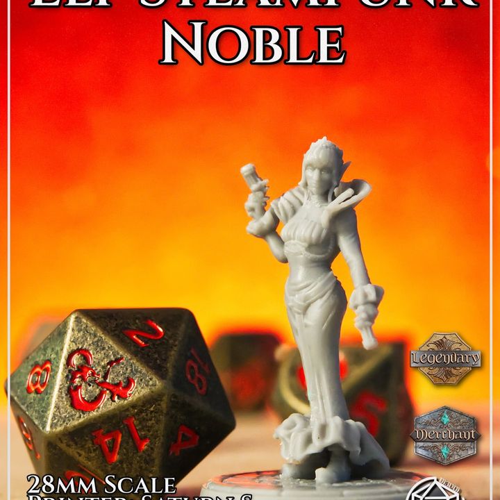 3D Printable Elf Steampunk Noble by M3DM